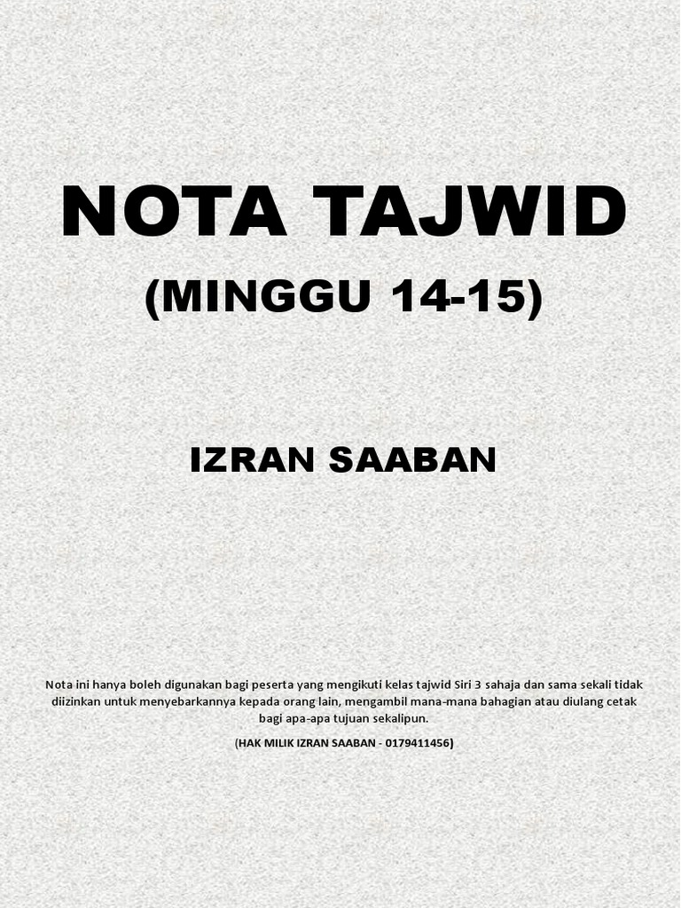 Tajwid | PDF