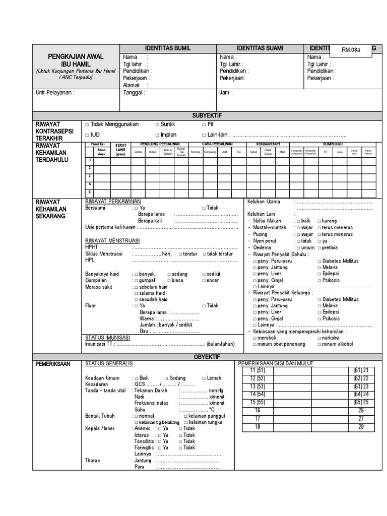 Pengkajian Awal Bumil | PDF