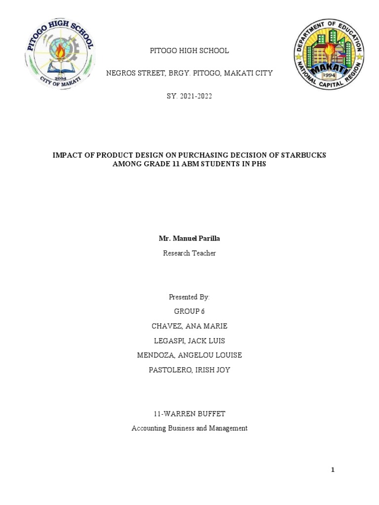 Group 6 Chapter 1-5 | PDF | Brand | Survey Methodology