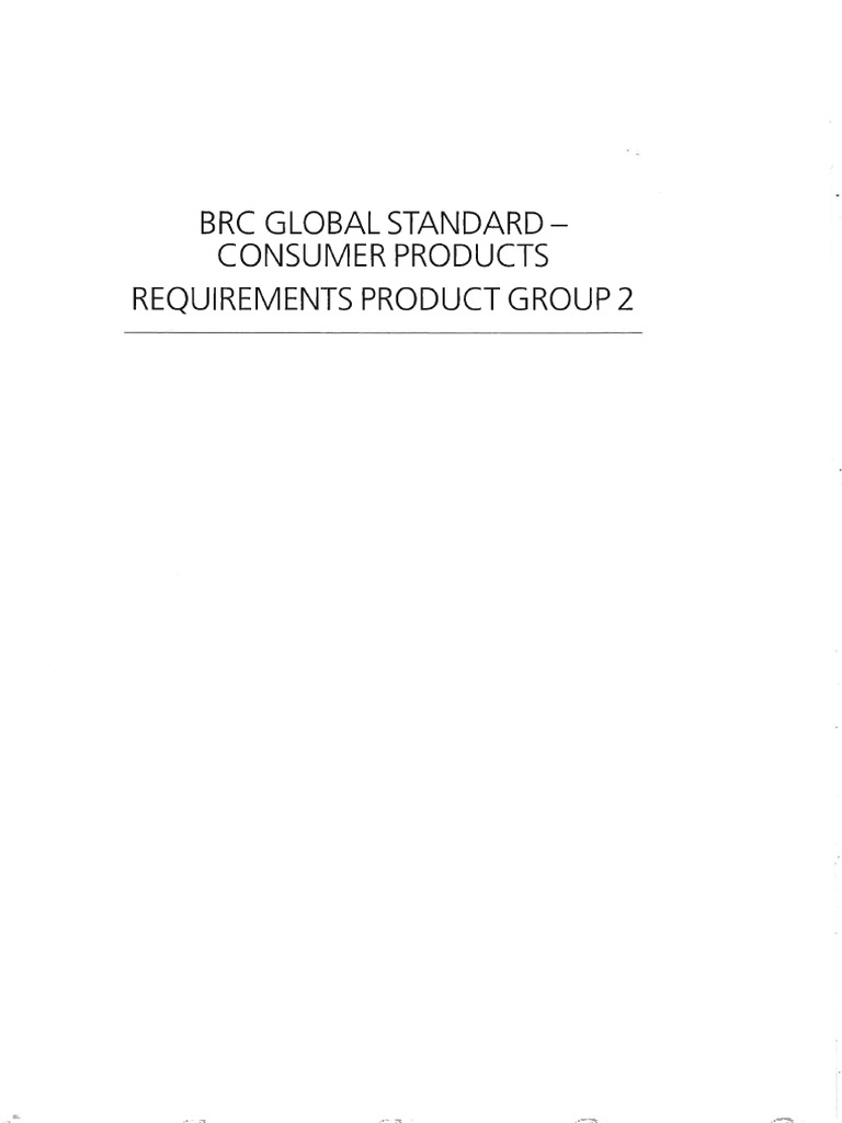 BRC Standard Part 2 | PDF