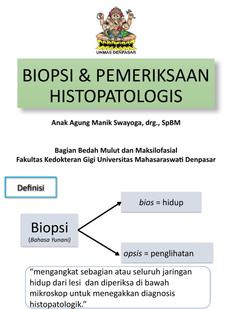 Teknik Biopsi dan Histopatologi Mulut | PDF