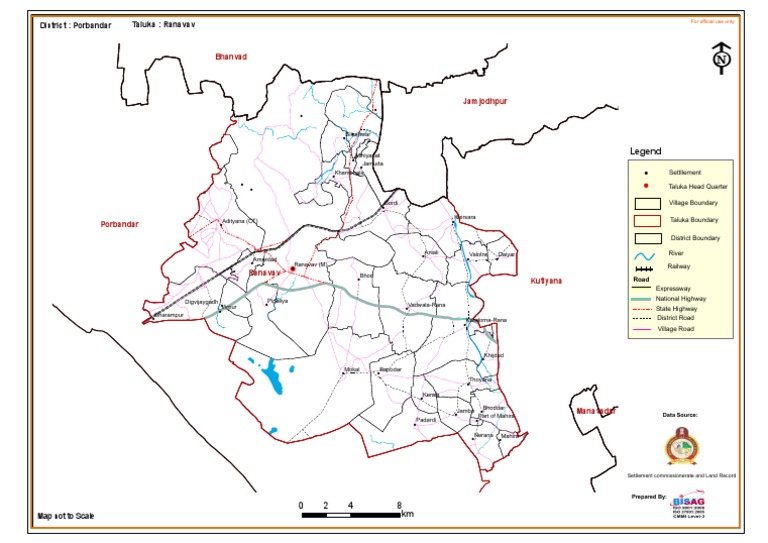 Porbandar District Village Map | PDF | Earth Sciences | Cartography