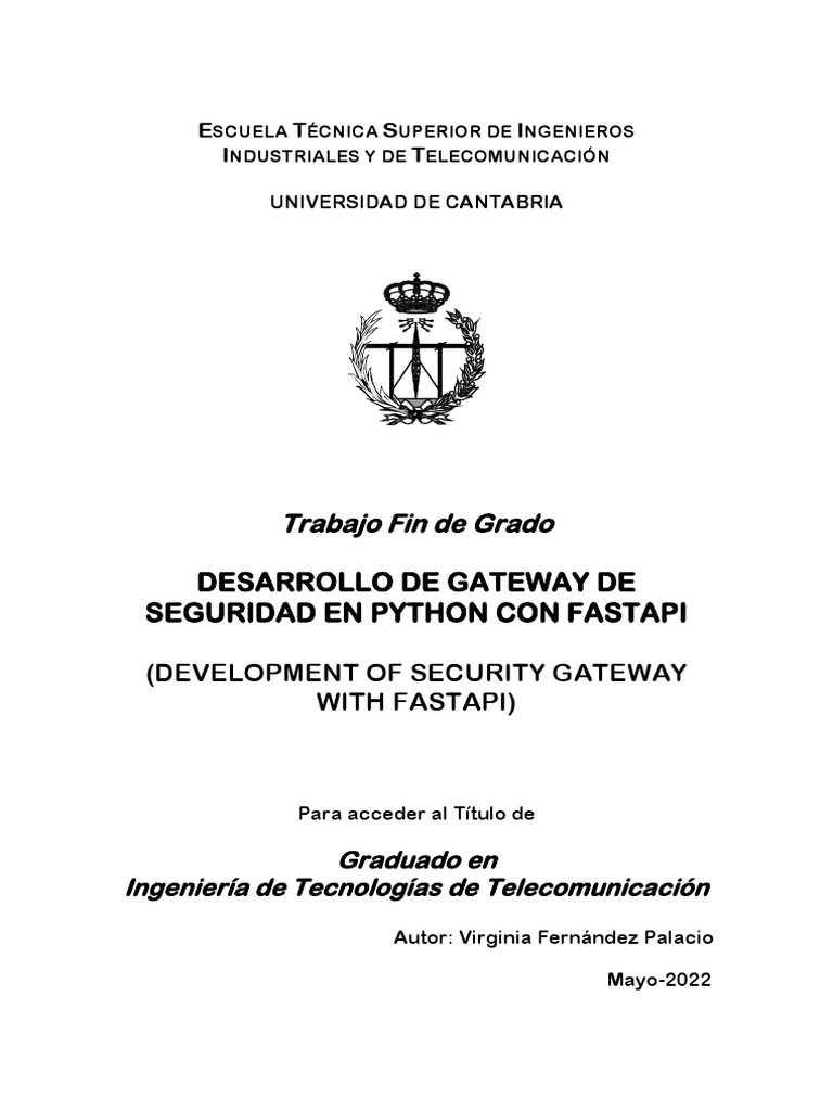 Desarrollo de Gateway de Seguridad en Python Con Fastapi: Trabajo Fin ...