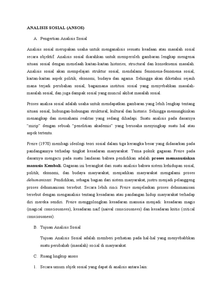 Materi Ansos & Reksos PKD | PDF