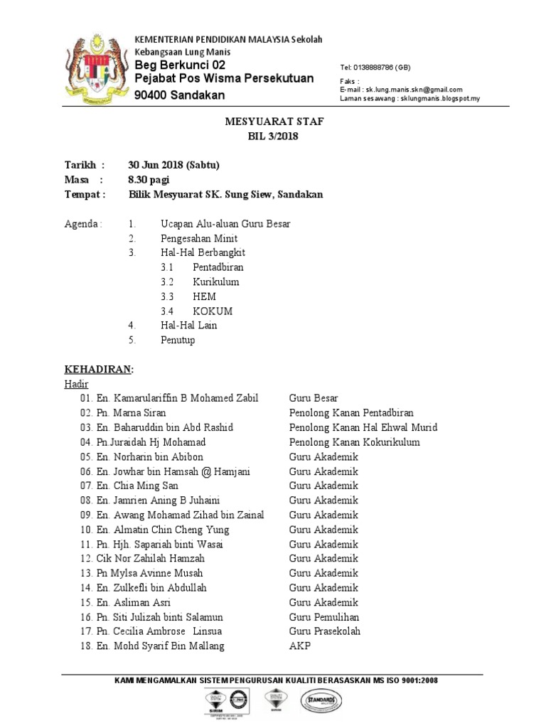 Beg Berkunci 02 Pejabat Pos Wisma Persekutuan 90400 Sandakan | PDF
