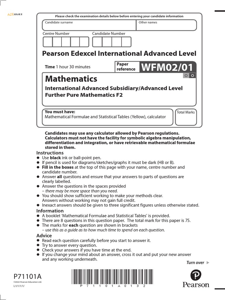 Mathematics: Pearson Edexcel International Advanced Level | PDF ...