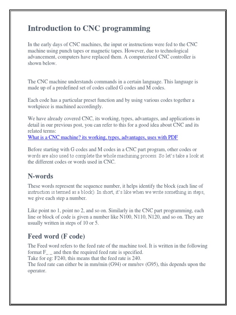 CNC Codes | Download Free PDF | Numerical Control | Machining