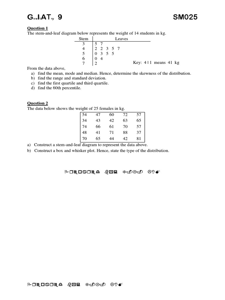 SM025 GIAT 9 (Solutions) | PDF | Statistical Analysis | Teaching ...