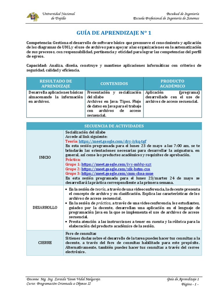 Guía Java: Archivos y UML en POO | PDF | Archivo de computadora ...