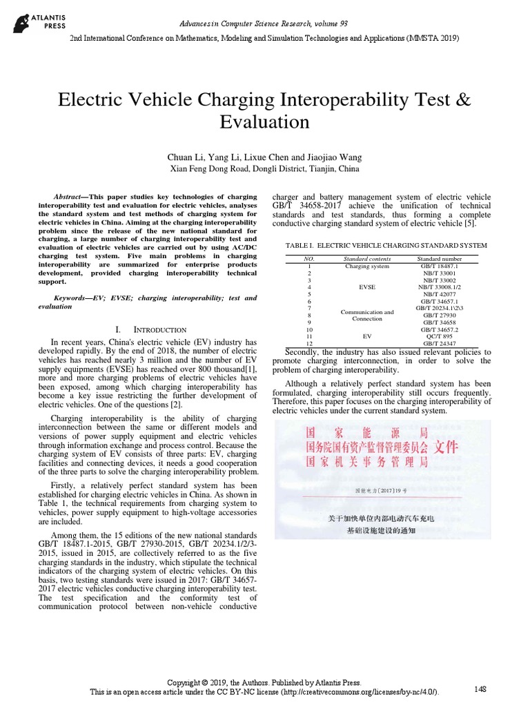 Electric Vehicle Charging Interoperability Test & Evaluation | PDF ...