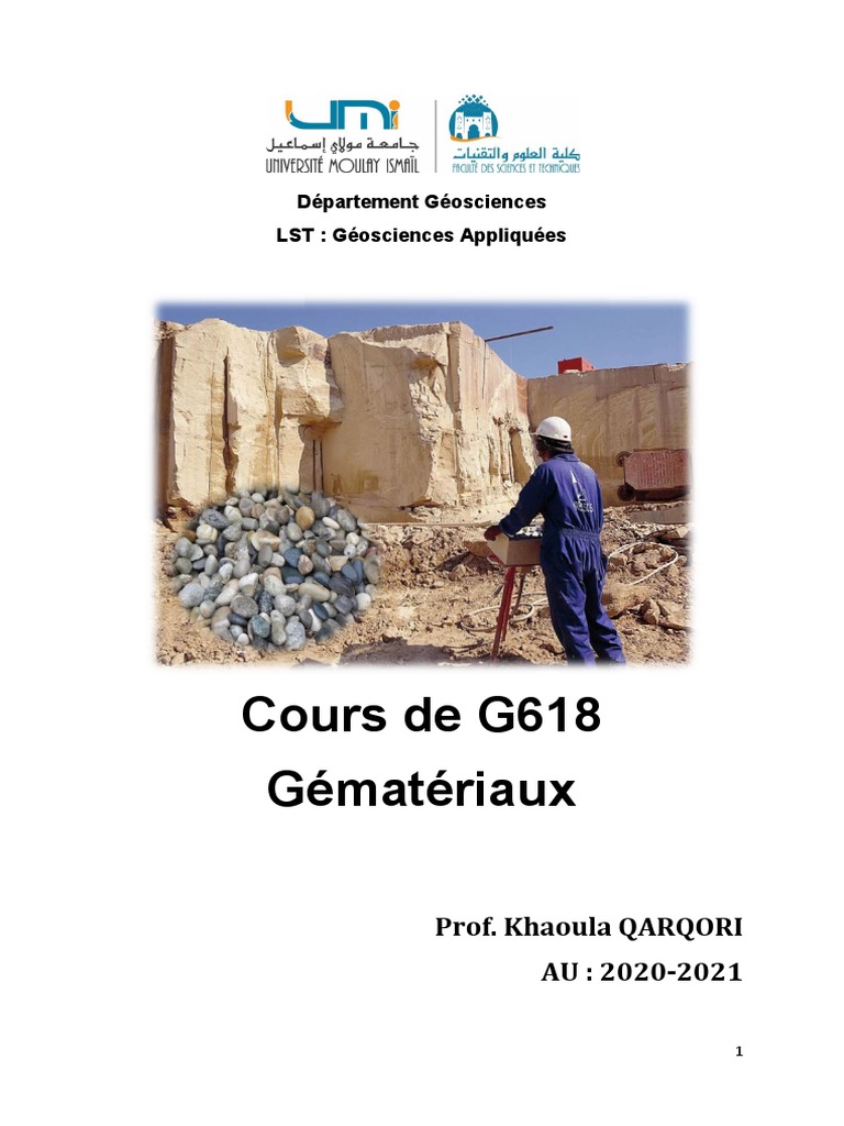 Géomatériaux G618 - 2020 2021 | PDF | Chaux | Ciment