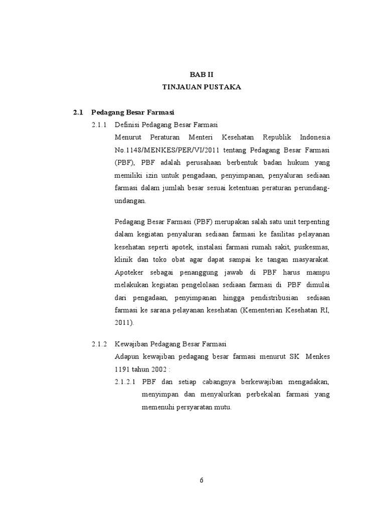 Definisi dan Kewajiban PBF Farmasi | PDF