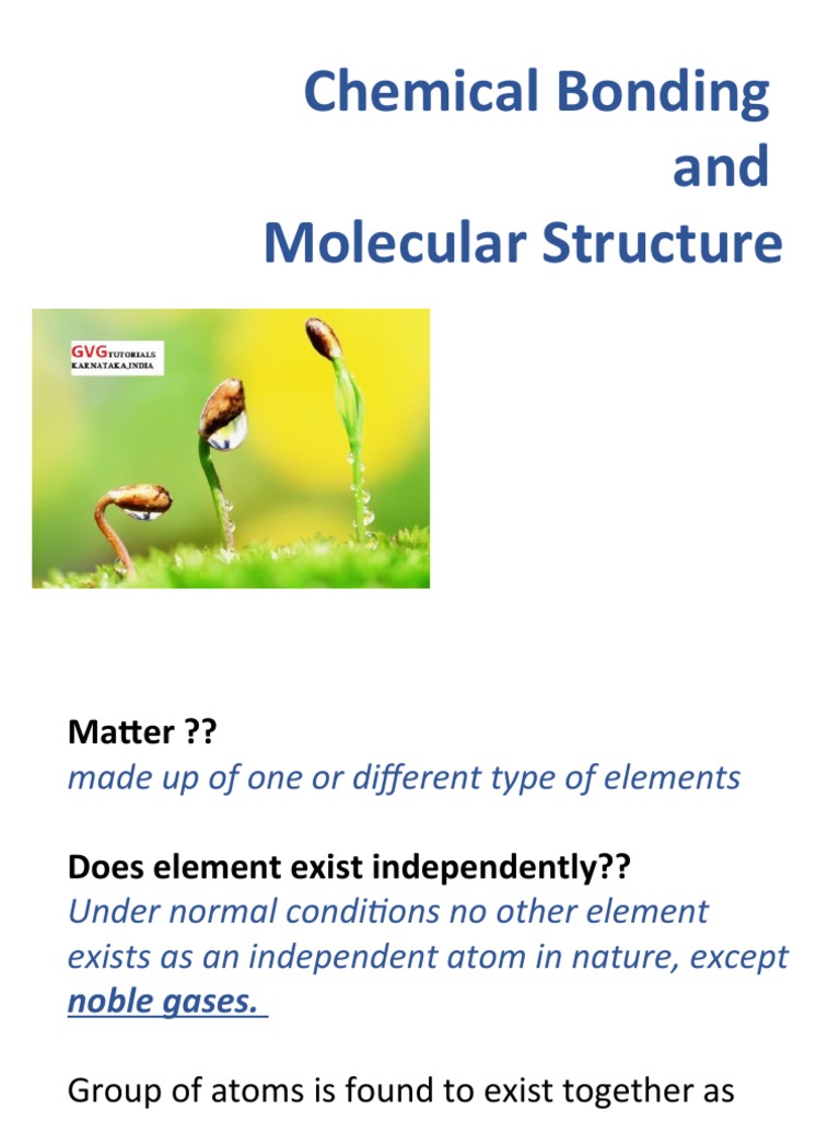 Chemical Bonding and Molecular Structure | PDF