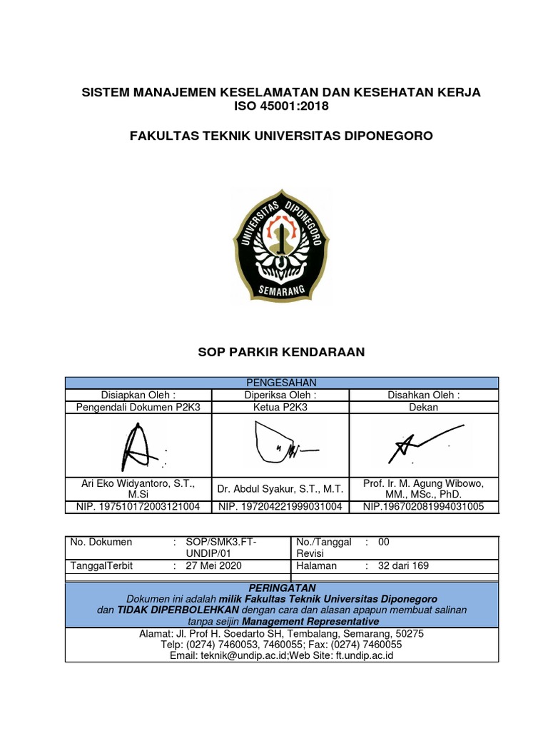 Sop Parkir Kendaraan | PDF