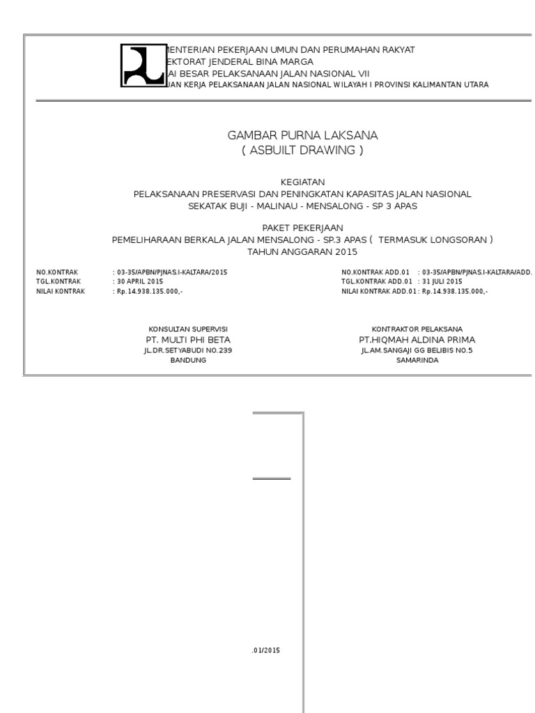 Format Asbuilt Drawing PDF Free | PDF