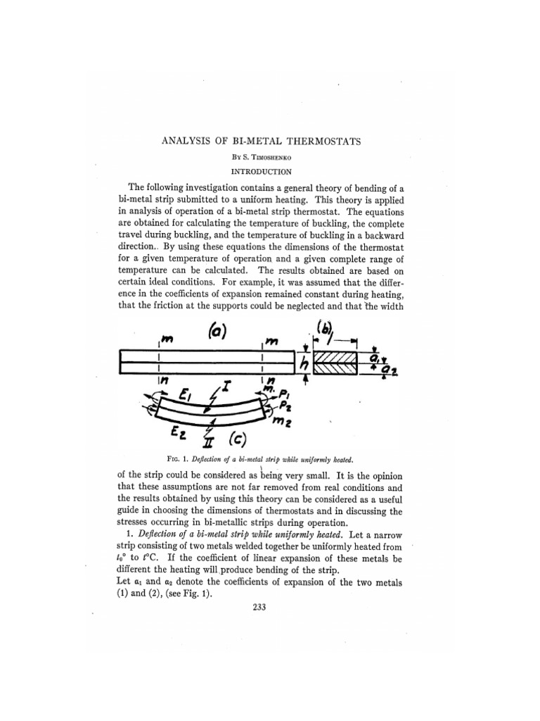 Timoshenko 1925 | PDF | Bending | Stress (Mechanics)
