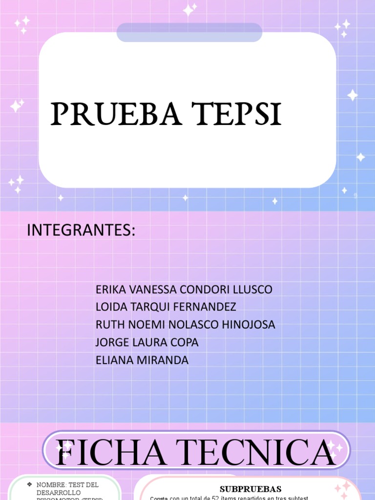 Test Psicomotor TEPSI para Niños | PDF | Relaciones personales, crianza ...