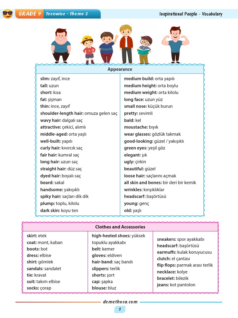 9.5 Vocabulary List | PDF