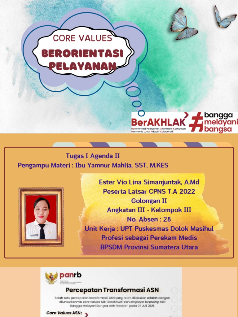 Core Values ASN Berorientasi Pelayanan | PDF
