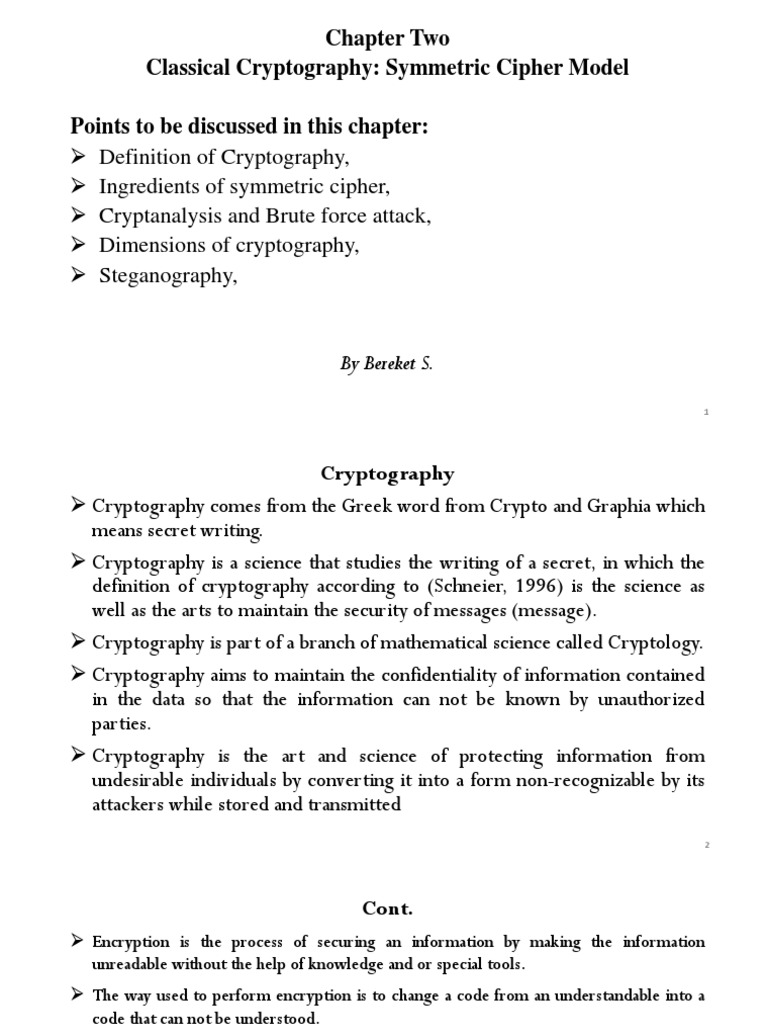 Chapter 2 IAS) | PDF | Cryptography | Cryptanalysis