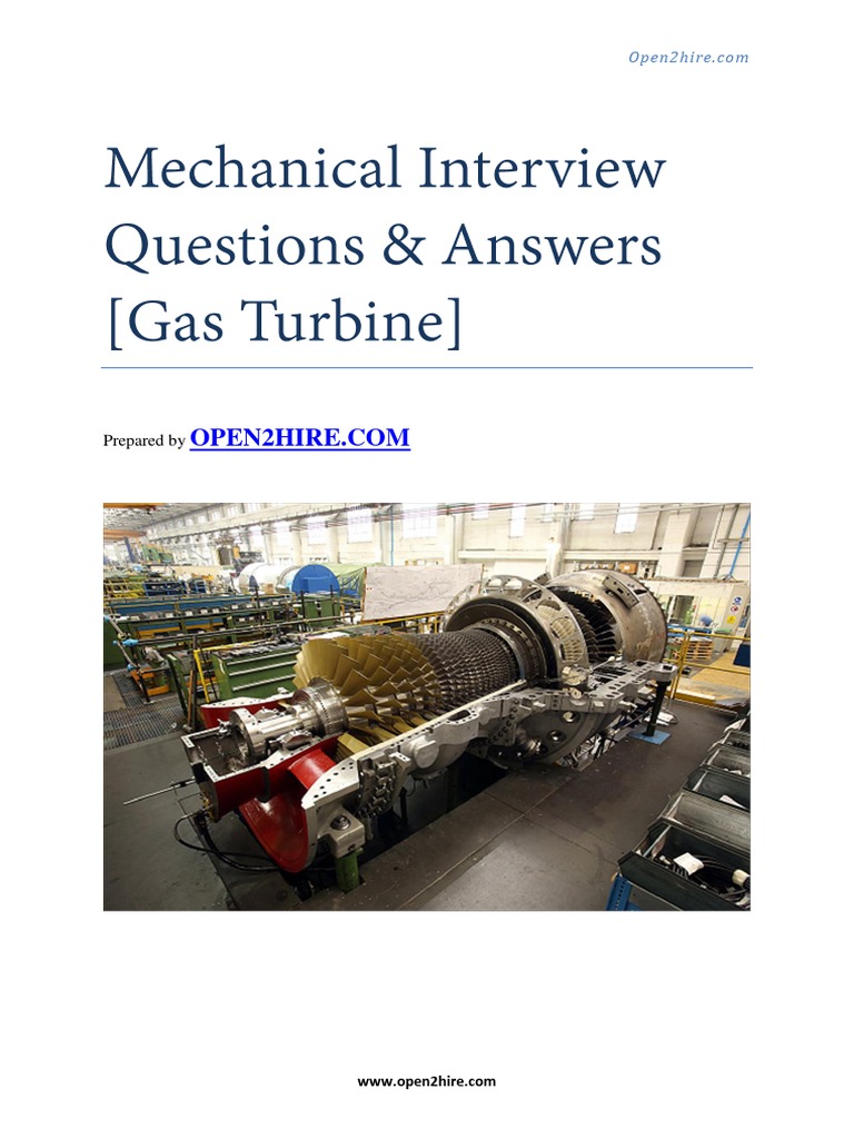 Mechanical Interview Questions & Answers (Gas Turbine) | PDF | Turbine ...