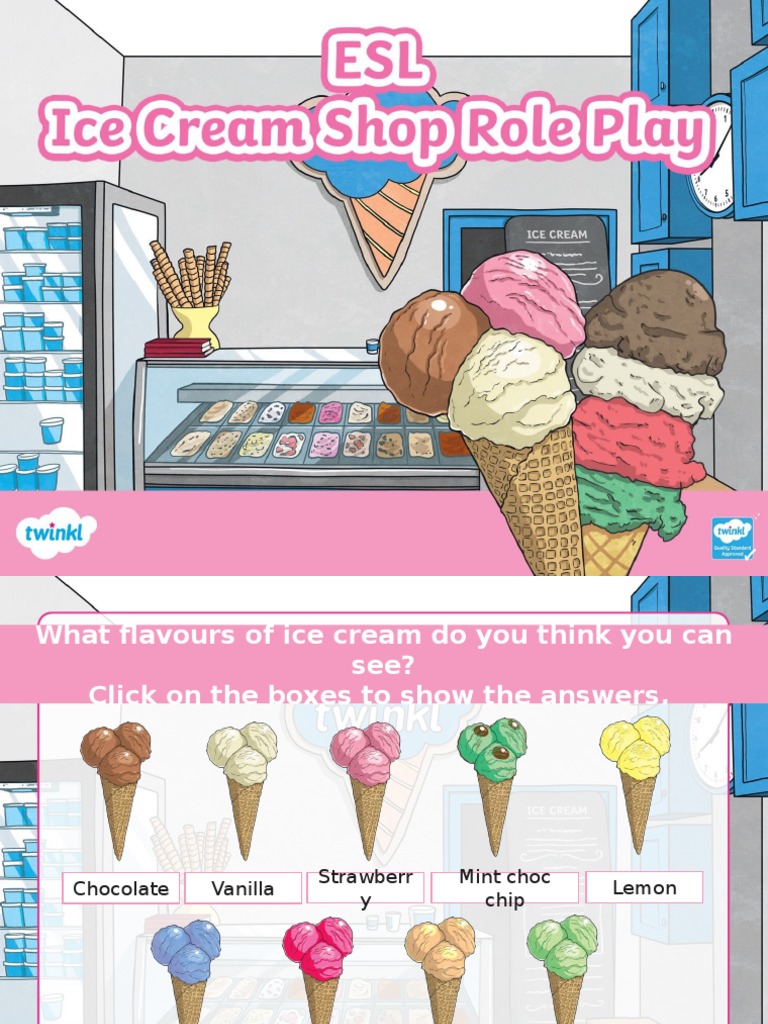 T Eal 1652203750 Esl Ice Cream Shop Role Play - Ver - 1 | PDF | Ice ...