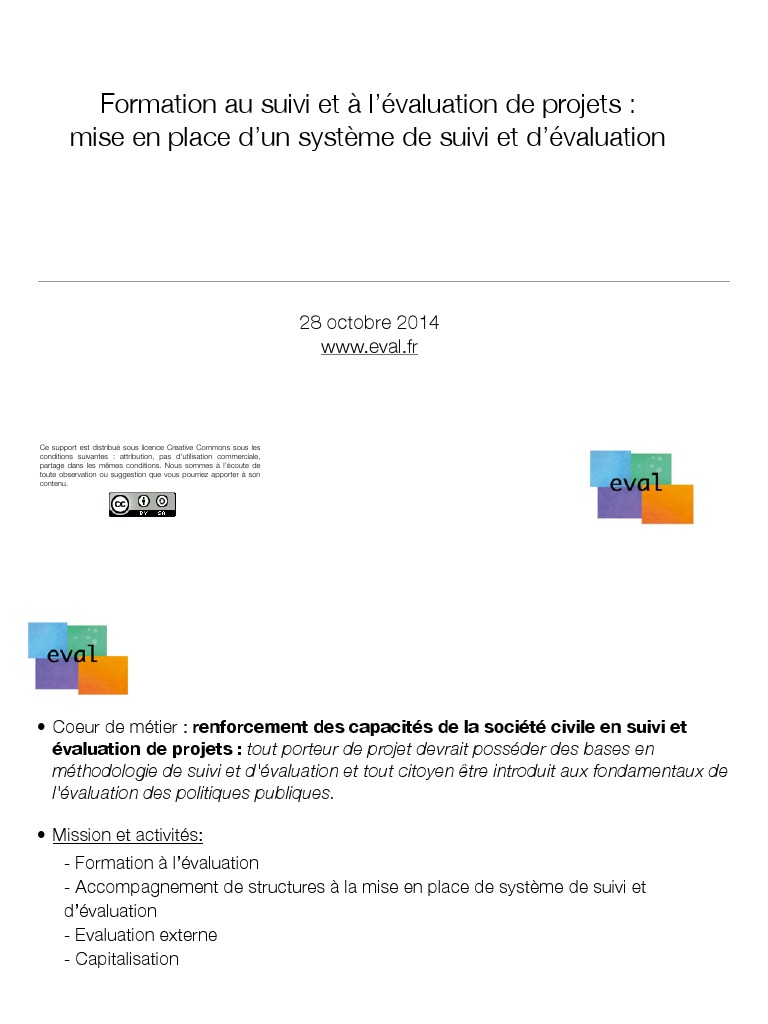 Formation en Suivi et Évaluation de Projets | PDF | Partie prenante ...