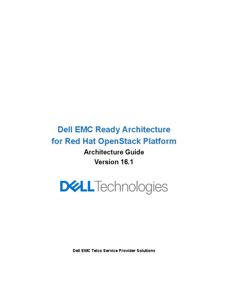 Dell Emc Ready Architecture Guide Red Hat v16 1 | PDF | Open Stack ...