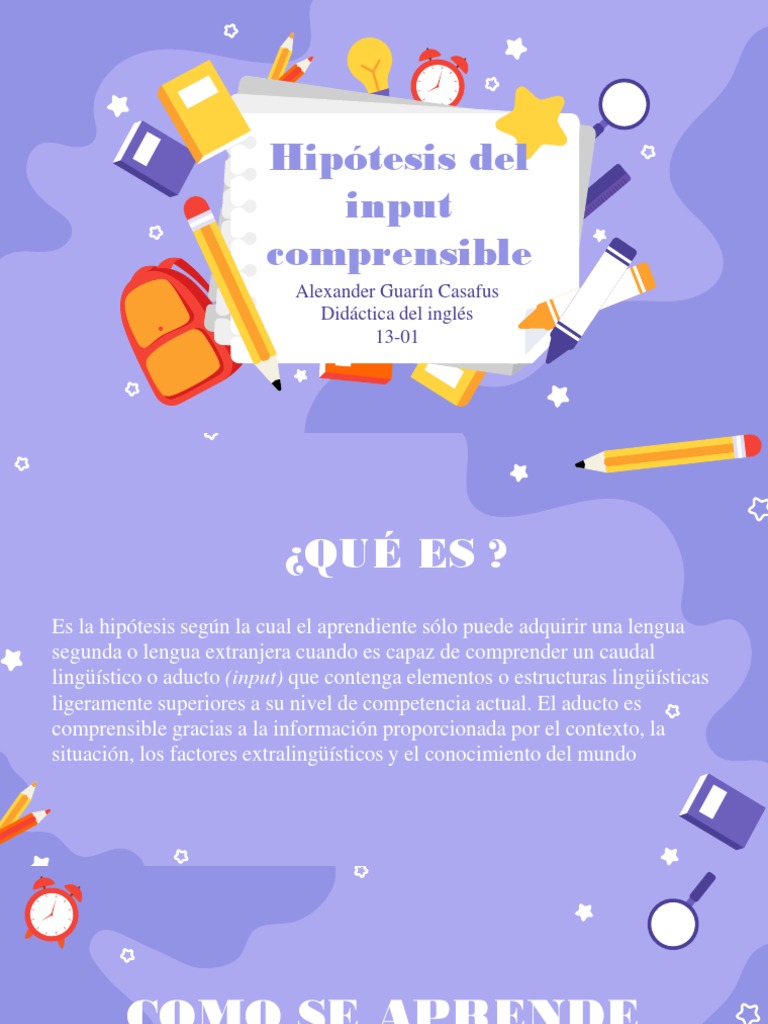 Input | PDF | Aquisición de idioma | Modificación de comportamiento