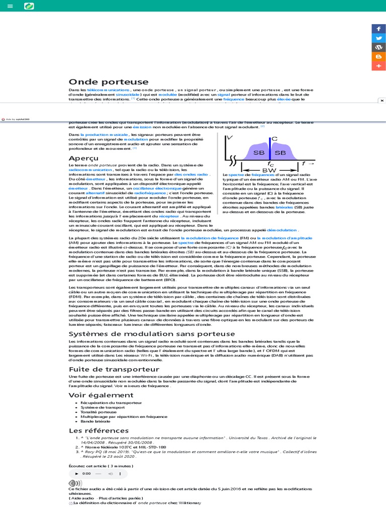 Ondes Porteuses et Modulation Radio | PDF | Radio | Modulation de fréquence