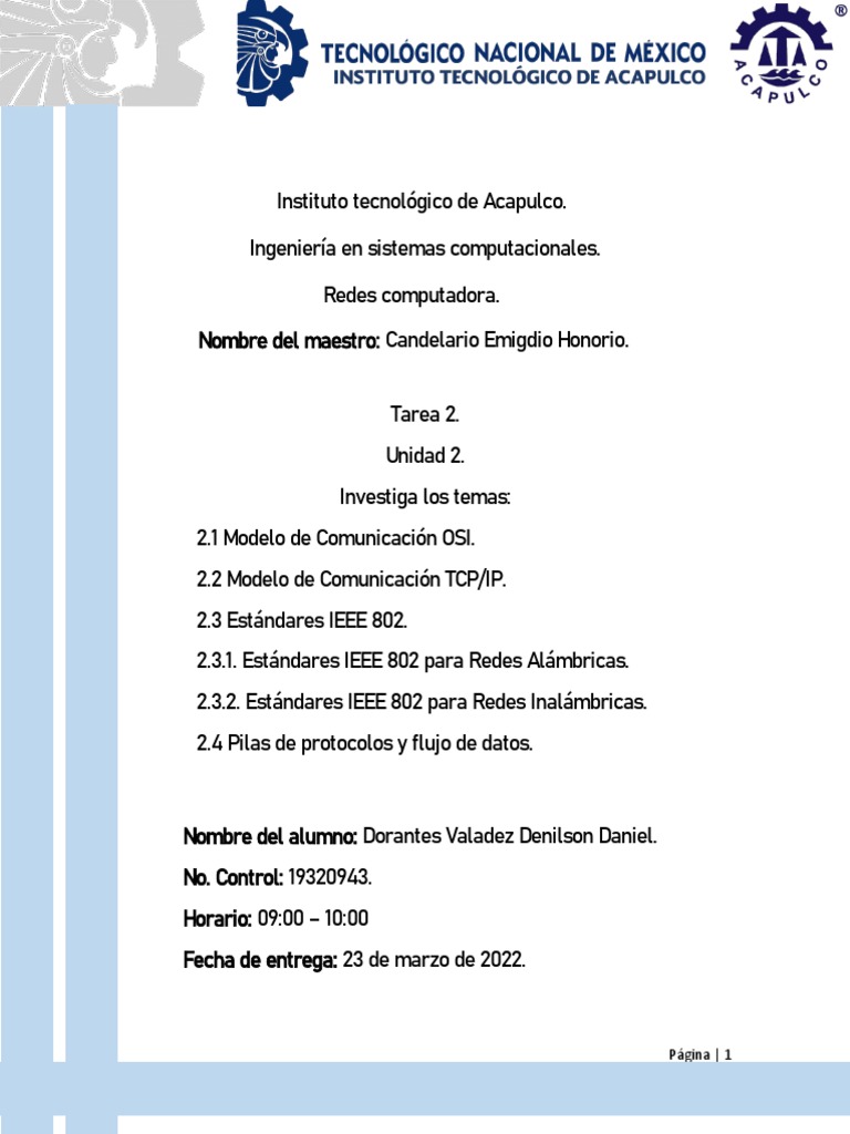 Unidad 2 - Norrmas y Estándares de Redes de Datos | PDF | Protocolos de internet | Red de ...