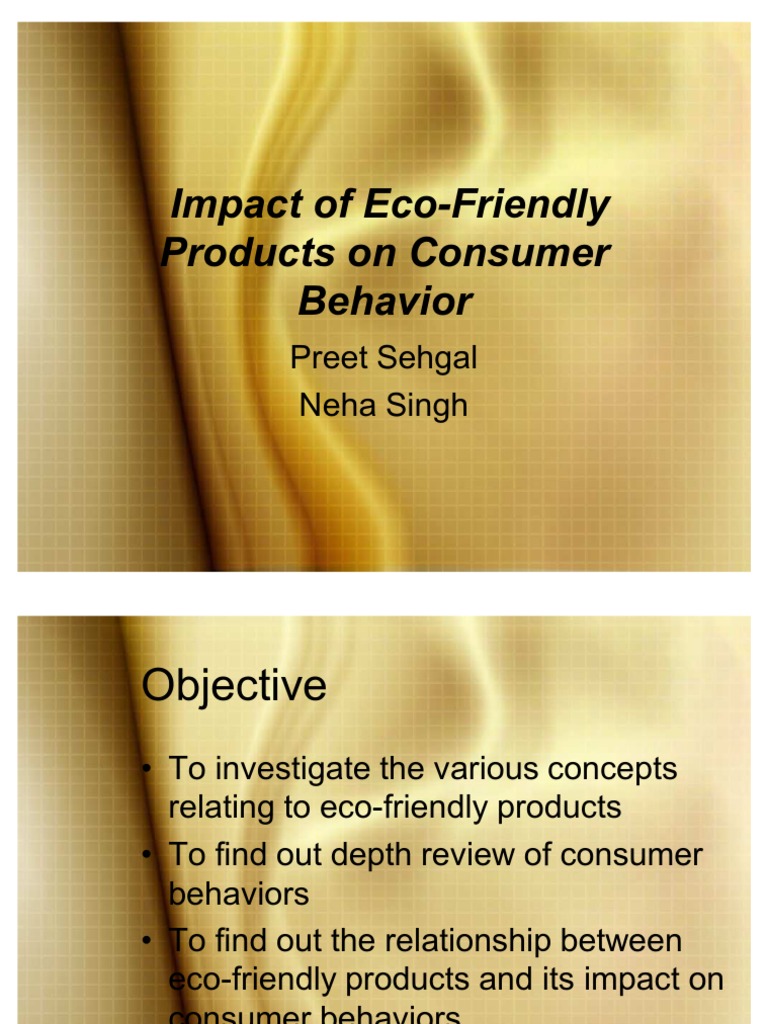 Impact of Eco-Friendly Products On Consumer Behavior | PDF