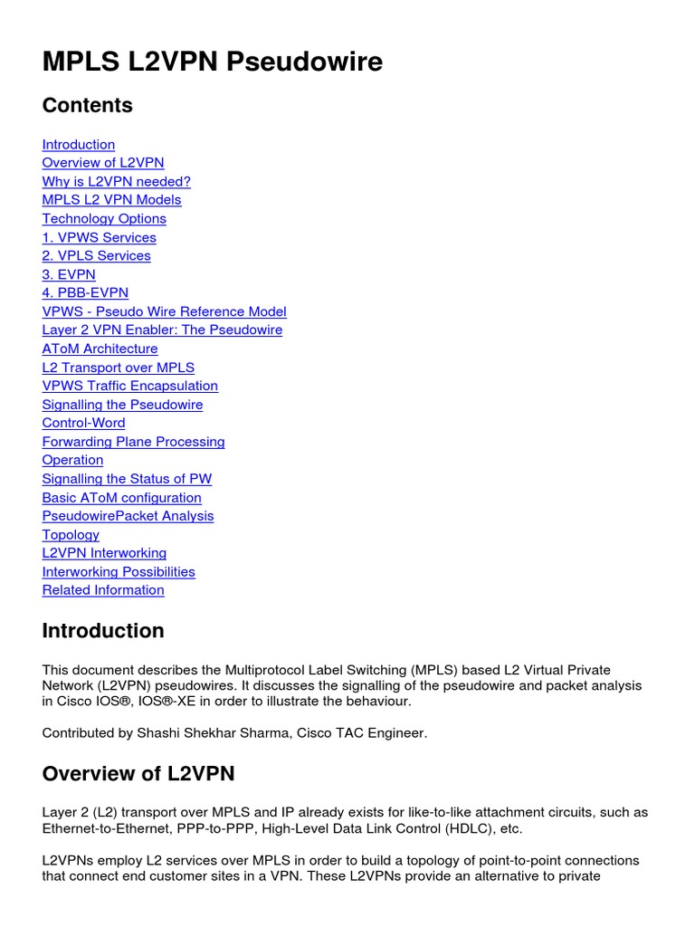 MPLS L2VPN | PDF | Networking | Multiprotocol Label Switching