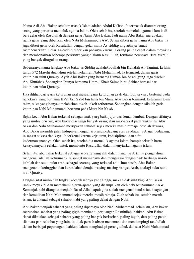Abu Bakar | PDF