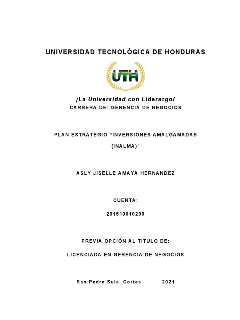 Plan estratégico para la expansión de la empresa de inversiones ...
