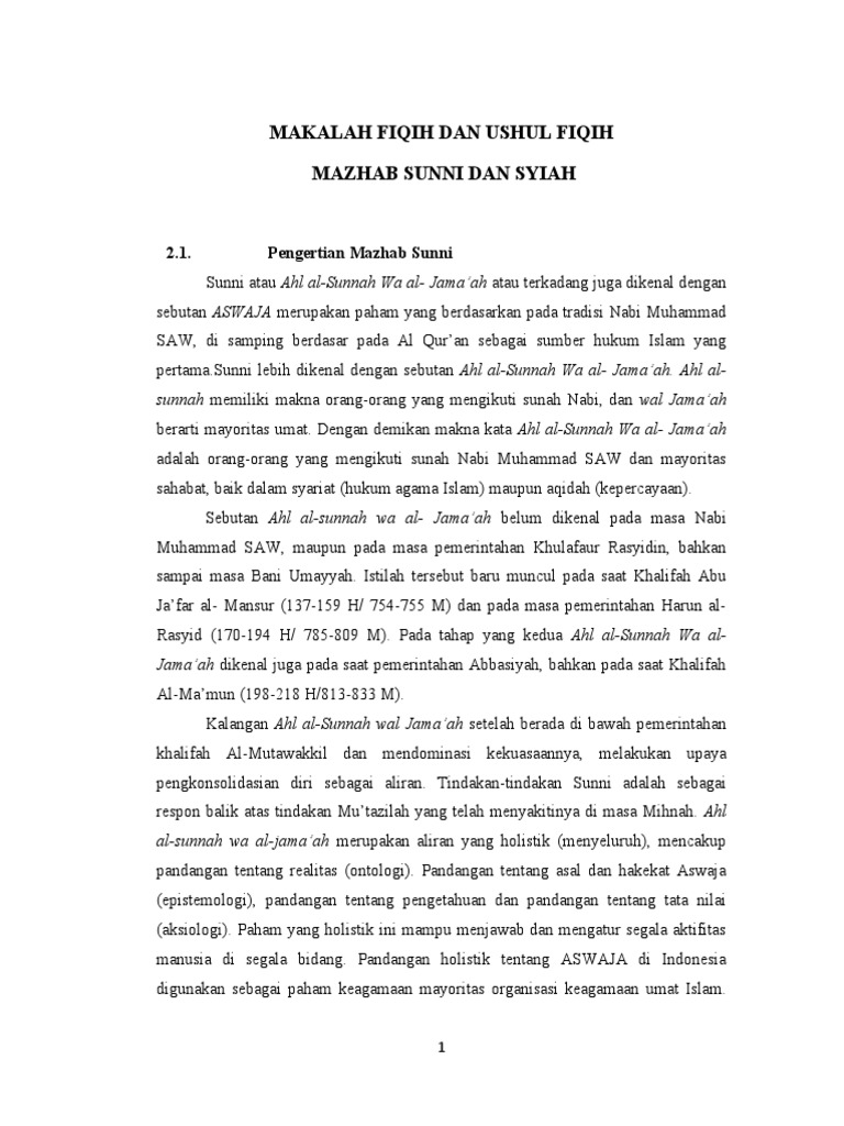 Makalah Fiqih Dan Ushul Fiqih 2 | PDF
