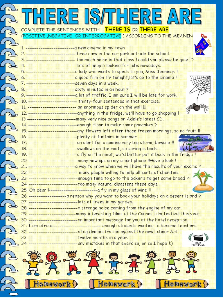 There-Is-There-Are-Neg-Pos-Interrogative-Grammar-Drills - 88733 3 | PDF