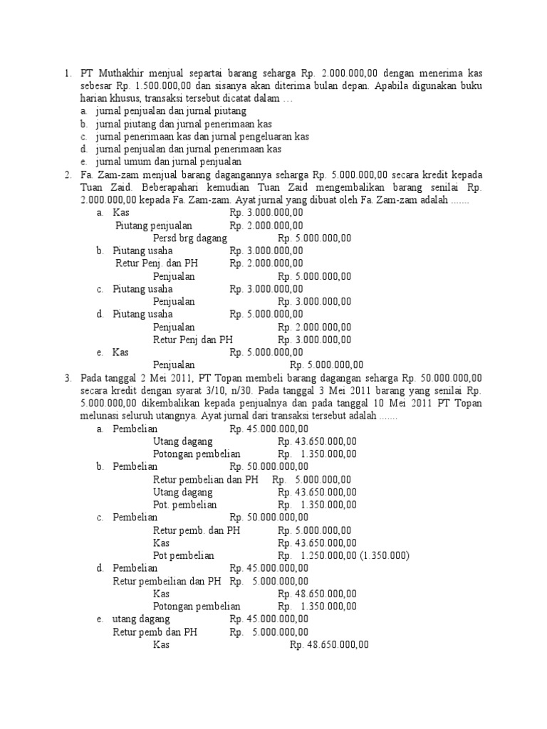 Panduan Jurnal Khusus dan Transaksi Akuntansi | PDF