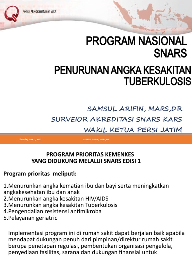 PROGNAS TB SNARS Dr. Samsul | PDF