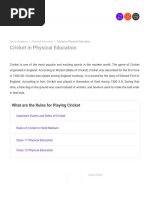 Cricket Physical-Education-Project | PDF | Games Of Physical Skill ...