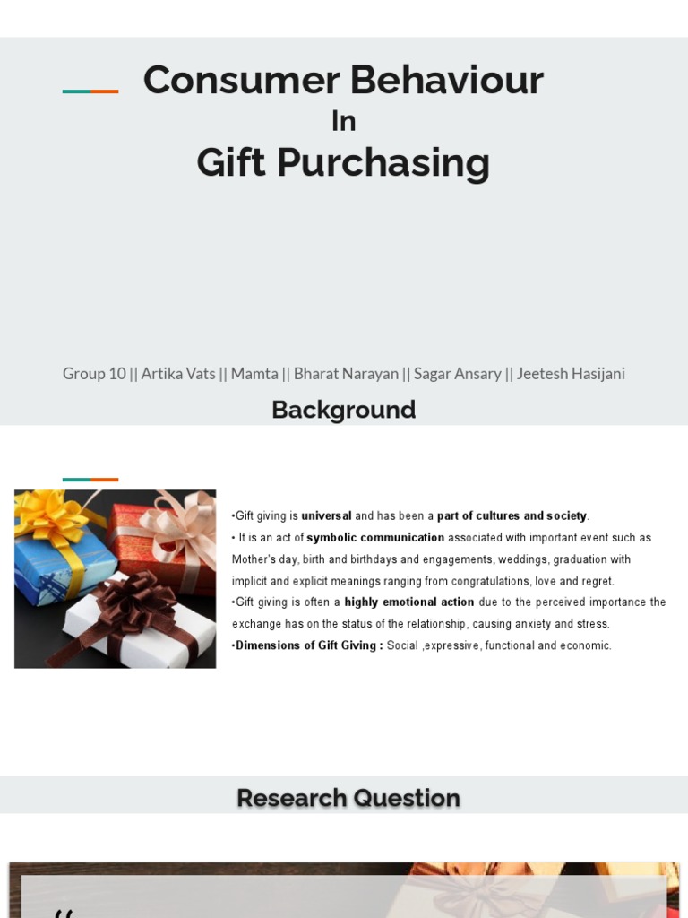 Consumer Behaviour in Gift Purchasing | PDF | Consumer Behaviour | Brand