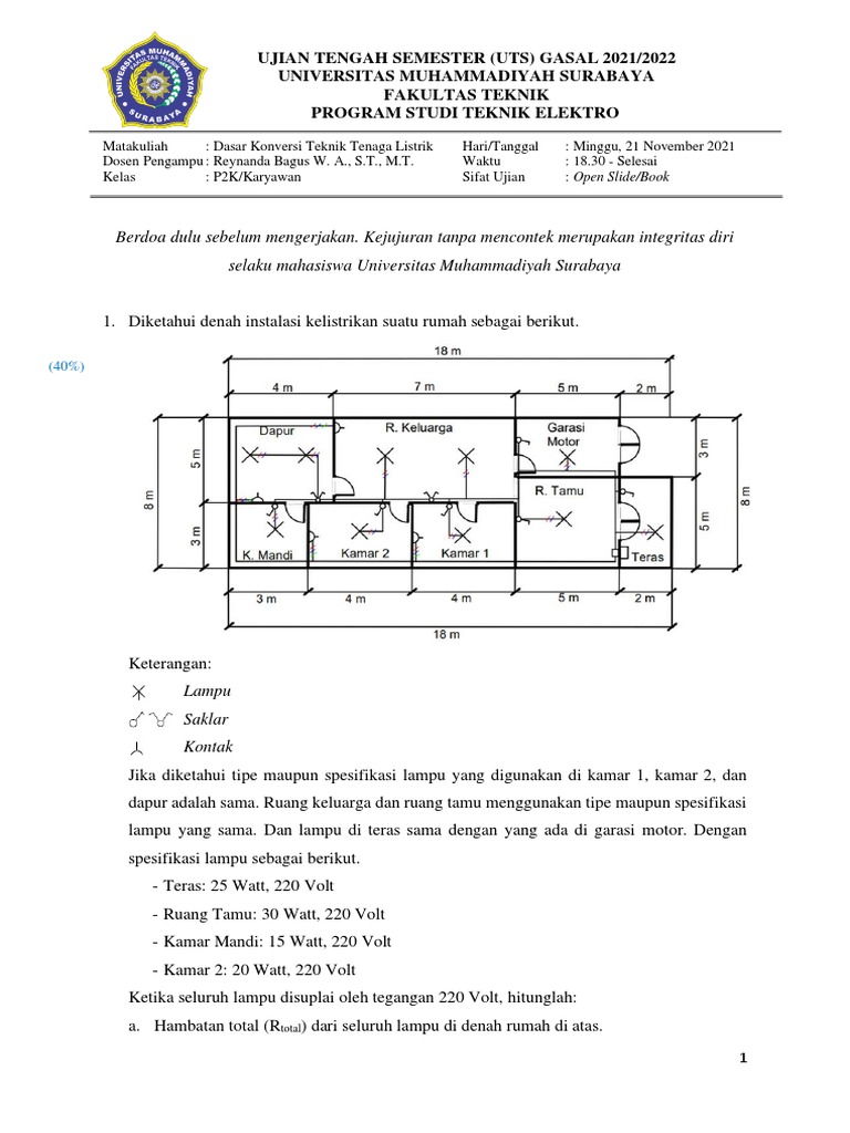 UTS Teknik Elektro: Konversi Energi Listrik | PDF