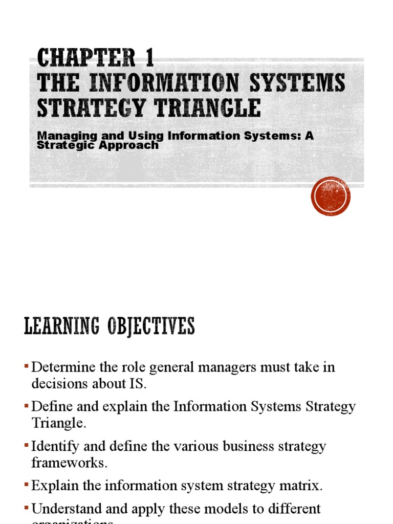 Chapter 1 The Information Systems Strategy Triangle | PDF | Strategic ...