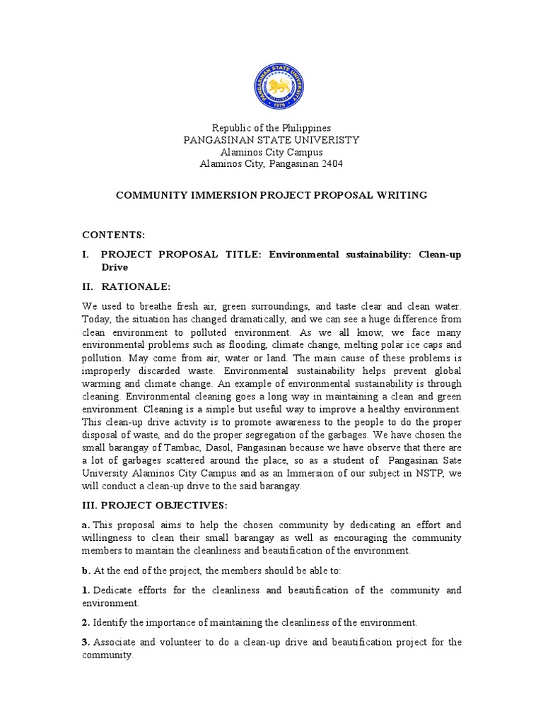 CWTS - Group 1 Project Proposal | PDF | Climate Change | Sustainability