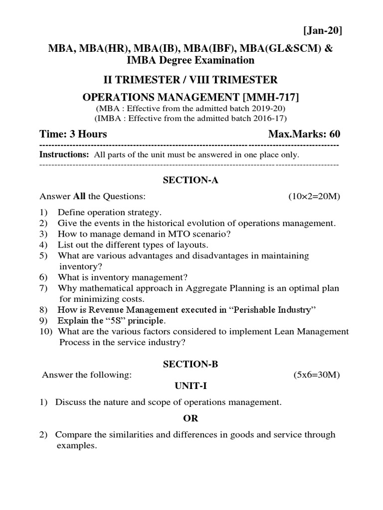 (Jan-20) Mba, Mba (HR), Mba (Ib), Mba (Ibf), Mba (GL&SCM) & IMBA Degree ...