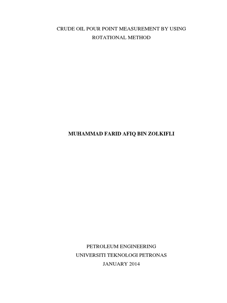 Pour Point Calculation | PDF | Petroleum | Pipeline Transport