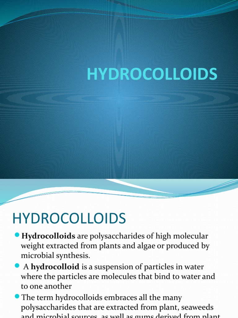 HYDROCOLLOIDS | PDF | Breads | Starch