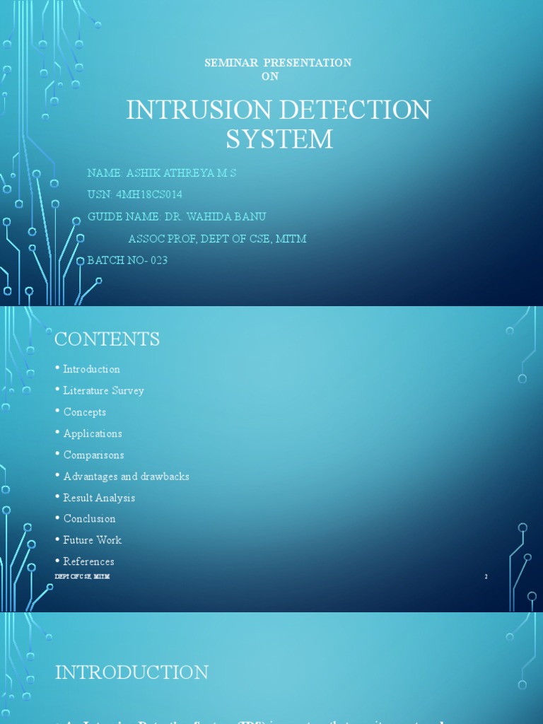 Intrusion Detection System Overview | PDF | Computer Network | Cyberspace