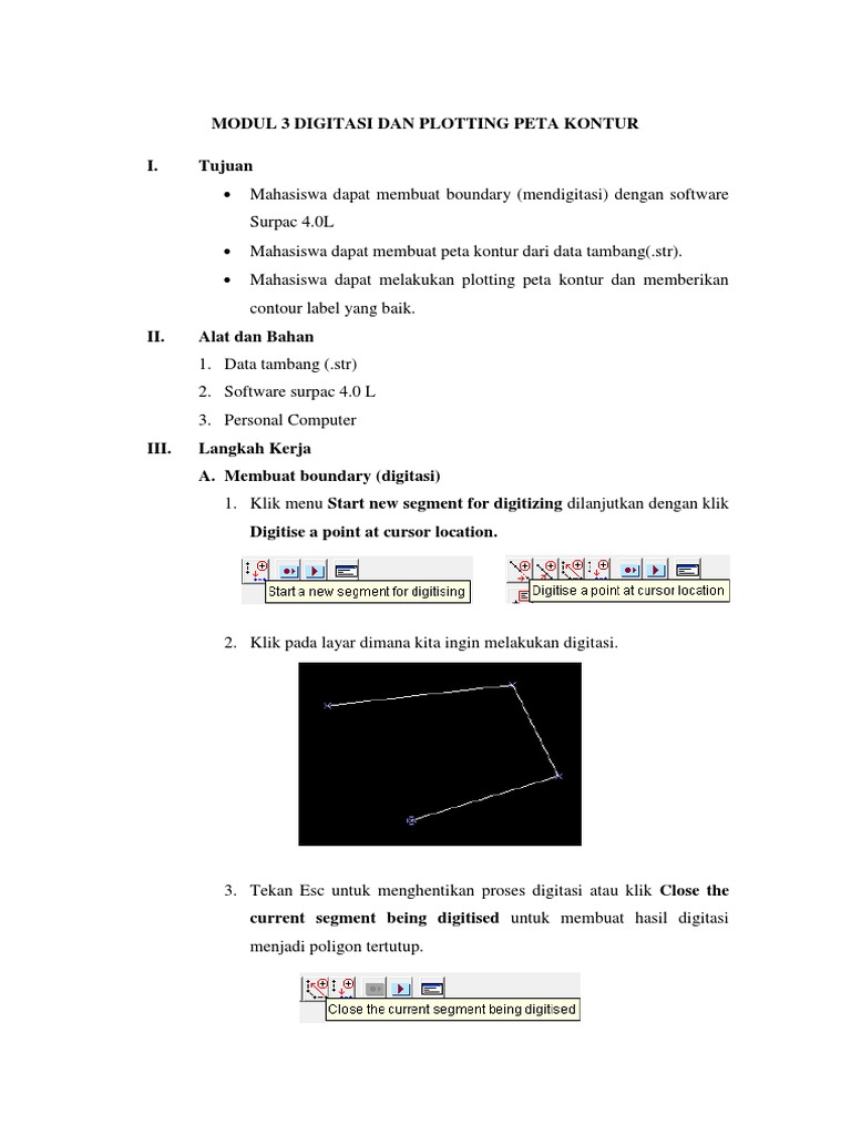 Digitasi dan Plotting Peta Kontur | PDF