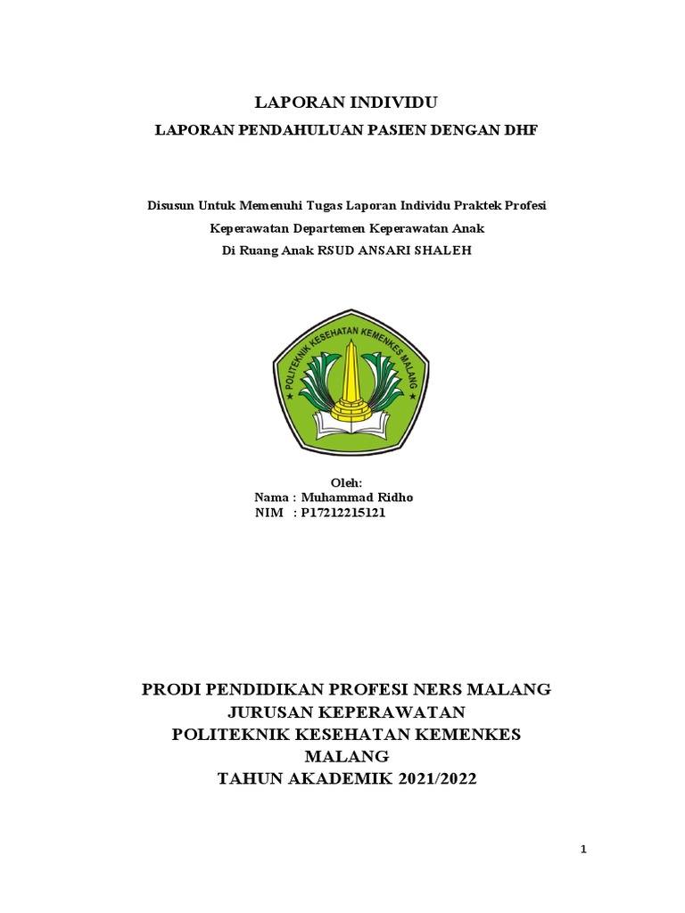 LP DHF Pada Anak | PDF
